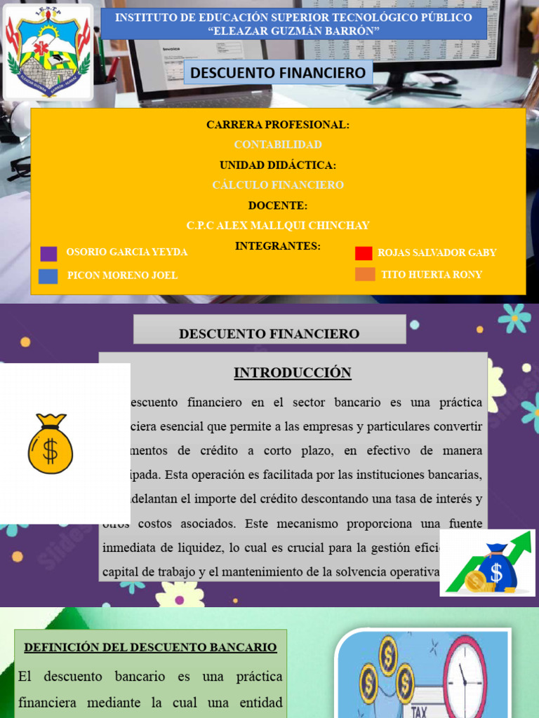 Descuento Bancario | PDF | Bancos | Interés
