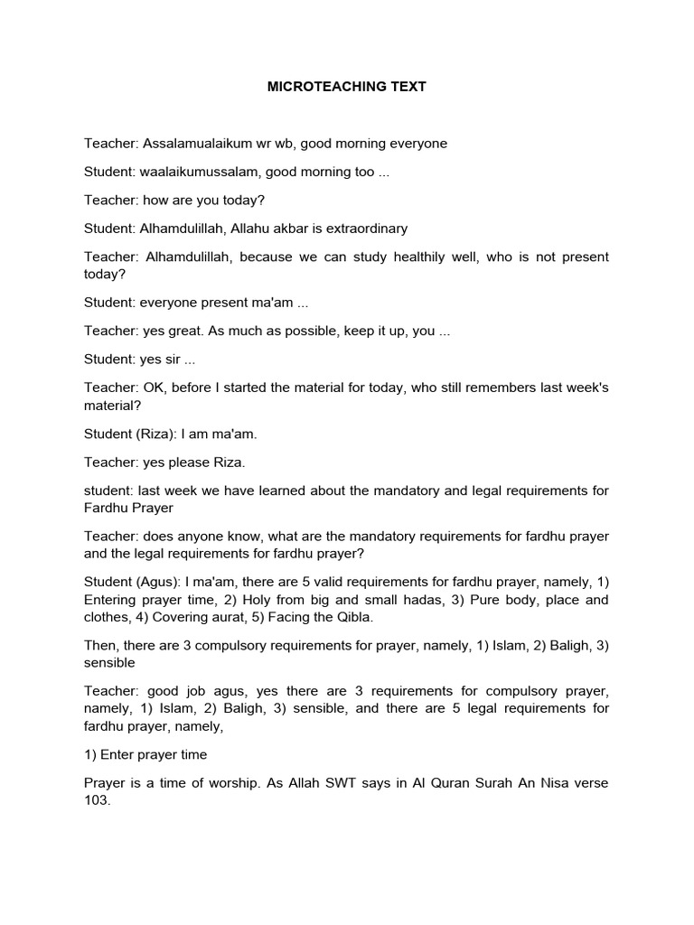 Microteaching Text (Translate) | PDF | Semitic Words And Phrases ...