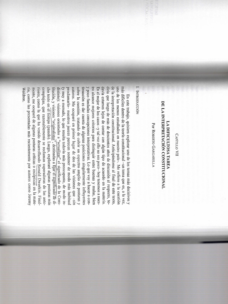 Gargarella La Dificultosa Tarea De Interpretación Constitucional Pdf