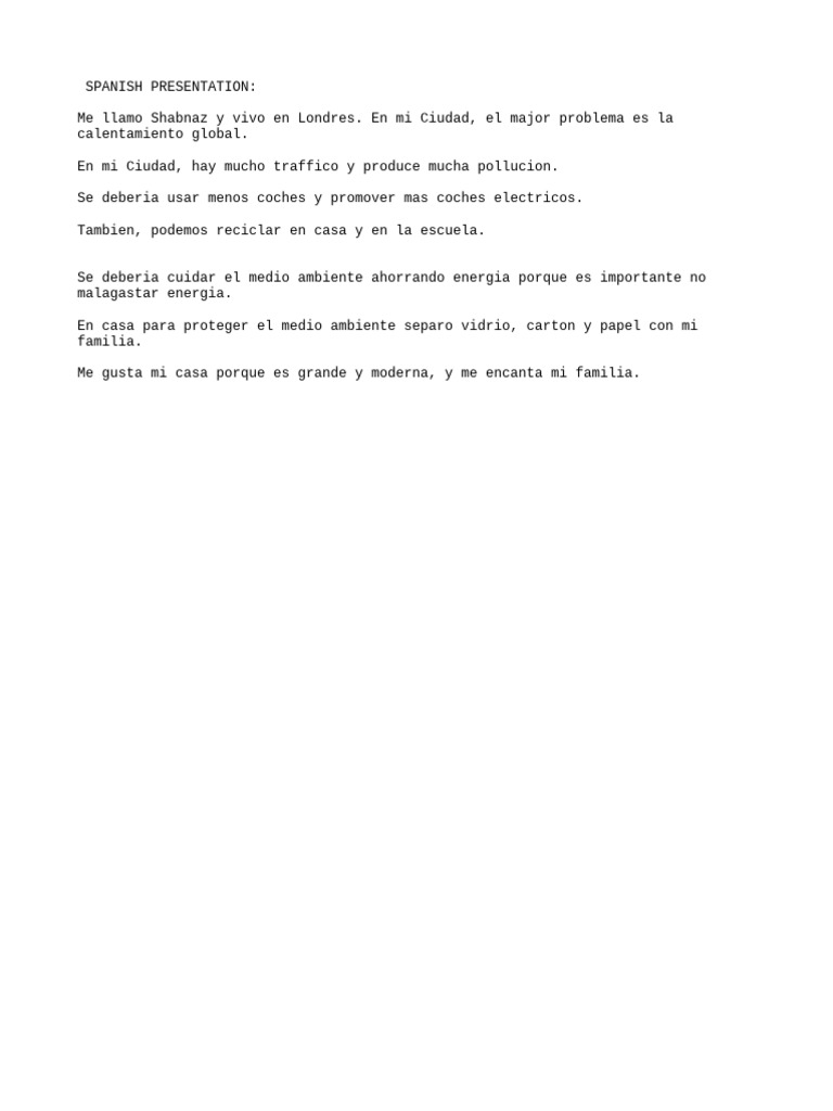 Spanish Presentation | PDF | Ciencia y matemáticas