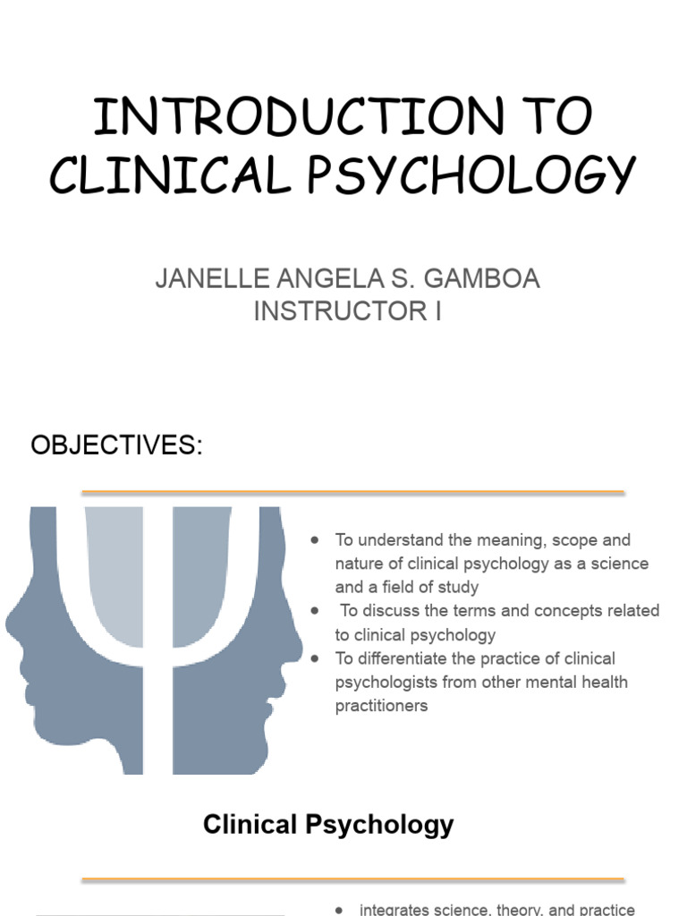 Intro to Clinical Psych With Revisions (1) | PDF | Psychotherapy | Clinical Psychology