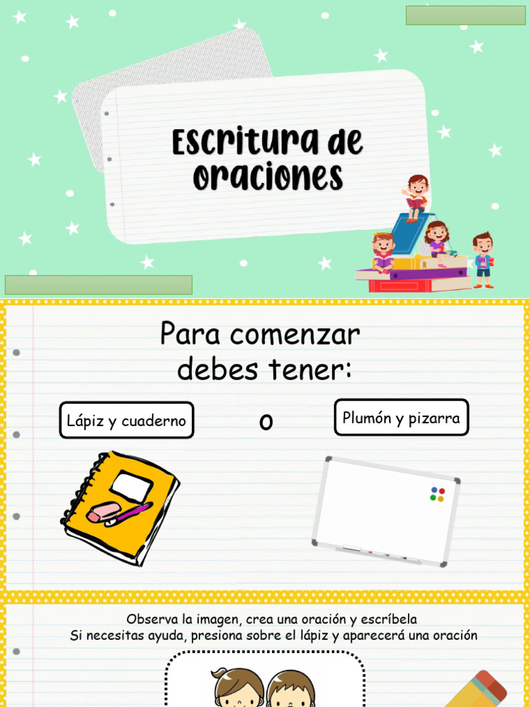 Escritura de Oraciones | PDF