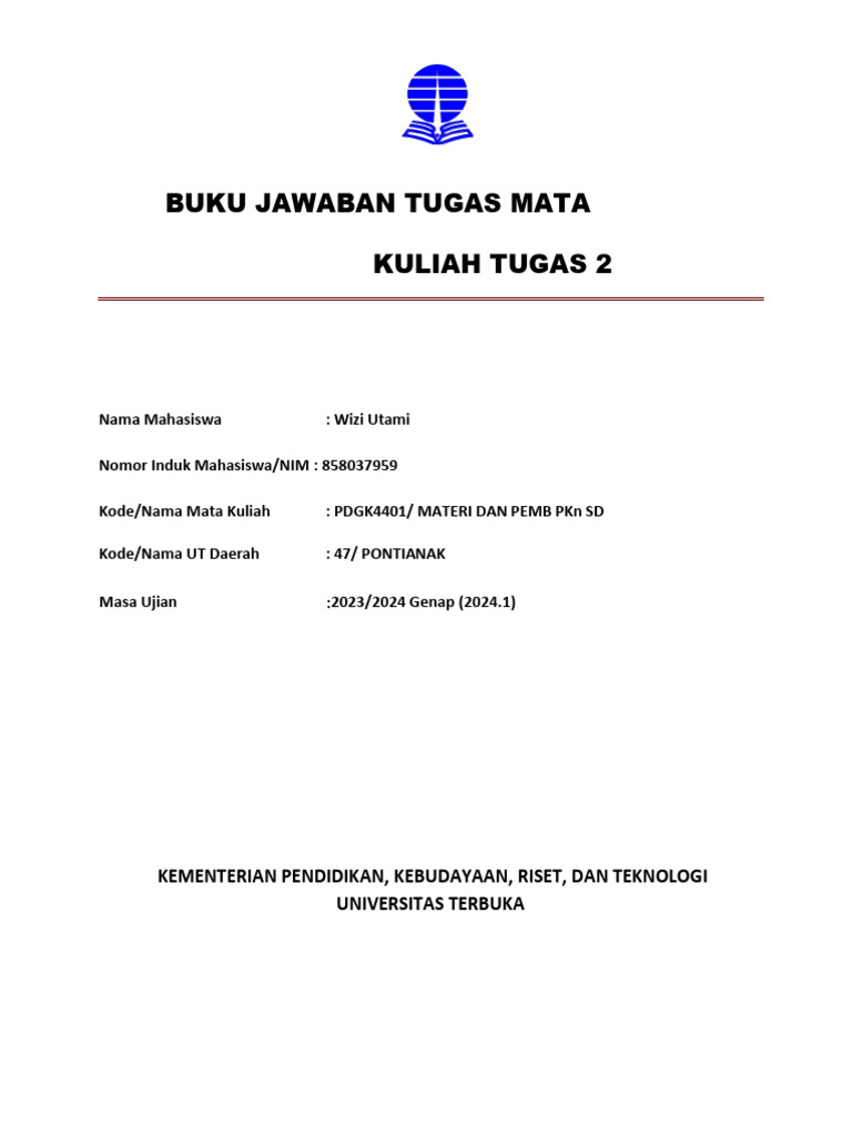 TMK 2 Mat Dan Pemb PKN Di SD | PDF