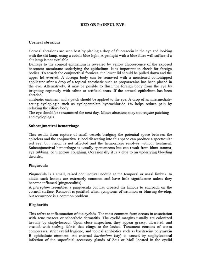 Red Eye Information - Harrison - 27-Vi-2024 | PDF | Ophthalmology ...