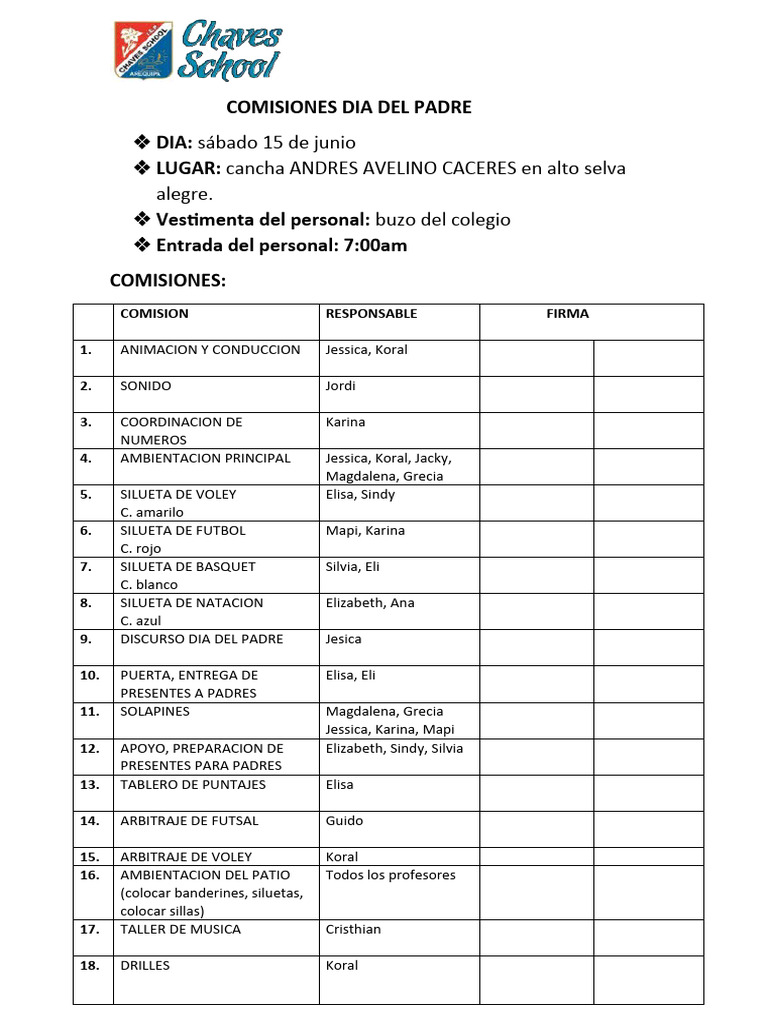 Programa Dia Del Padre | PDF