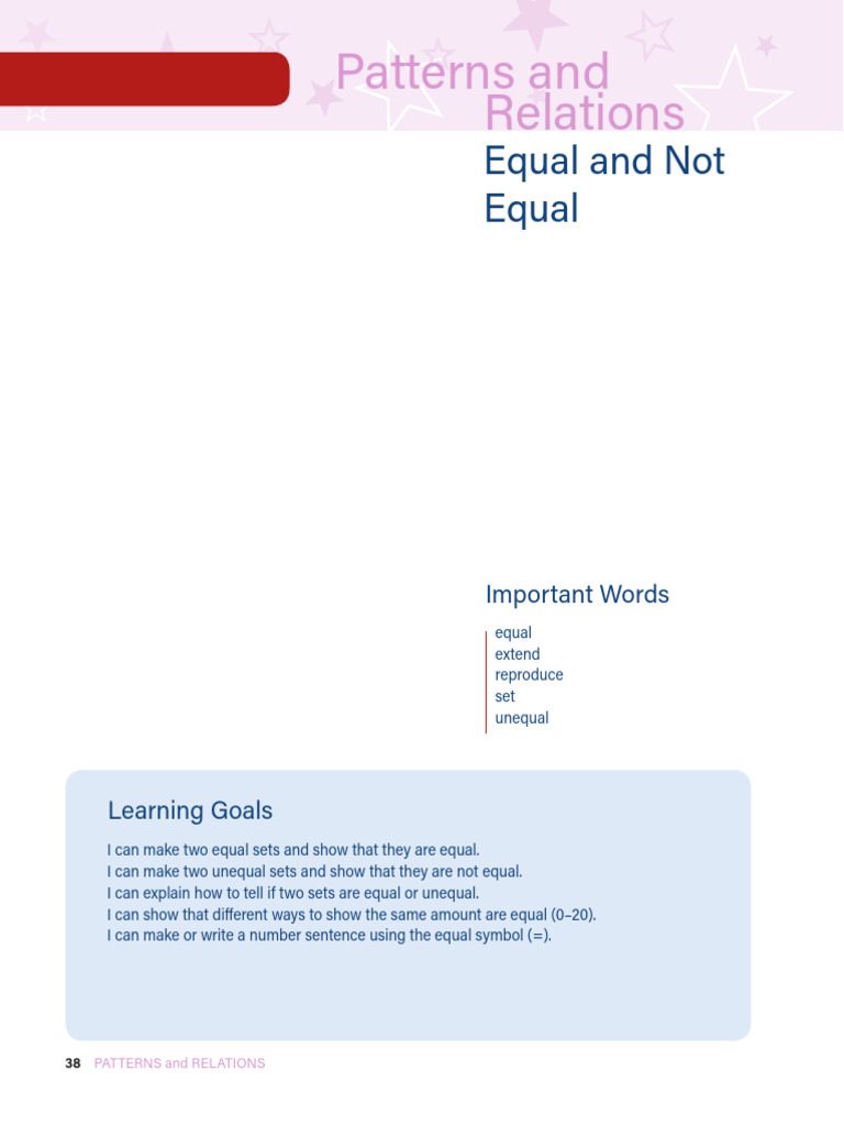 06-Grade 1-Chapter 2-Equality Student Resource | PDF