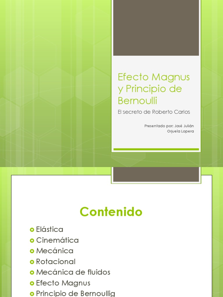 Efecto Magnus y Principio de Bernoulli | PDF | Movimiento (física ...