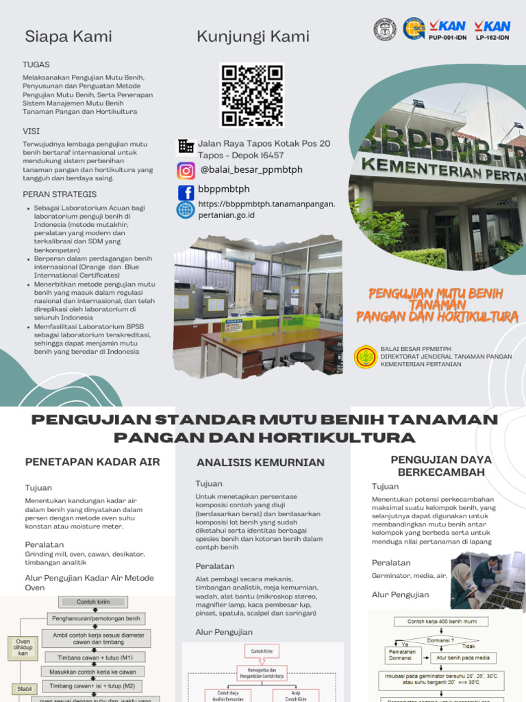 Leaflet Pengujian Mutu Benih | PDF