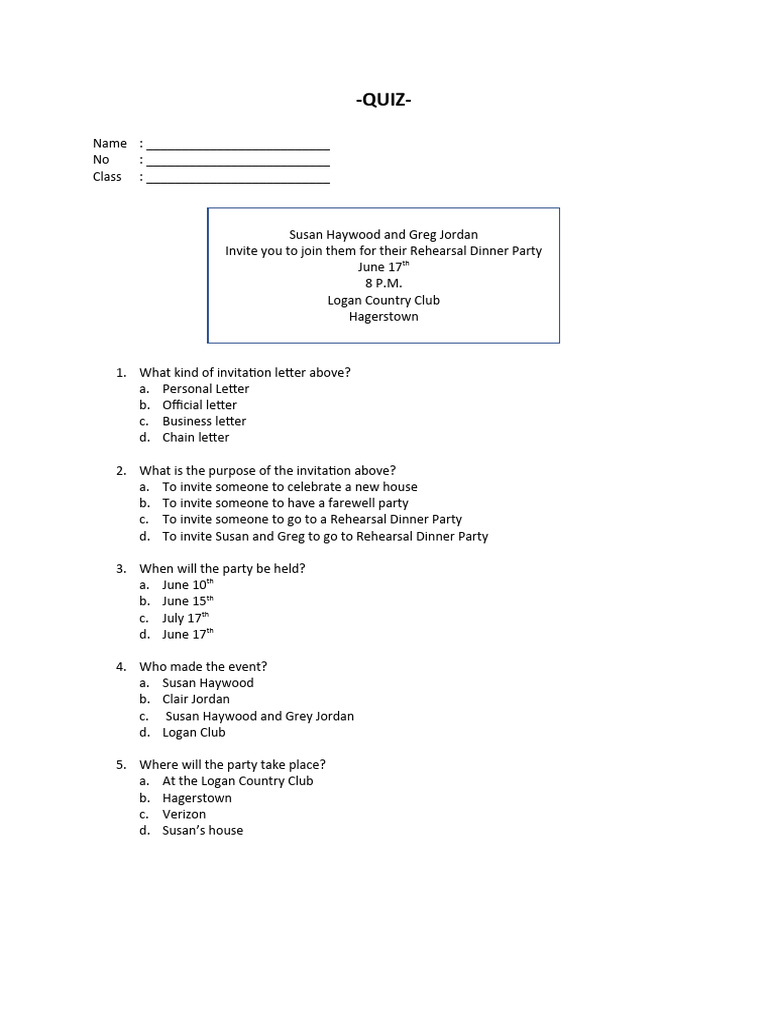 Test Invitation Letter | PDF | Sports & Recreation