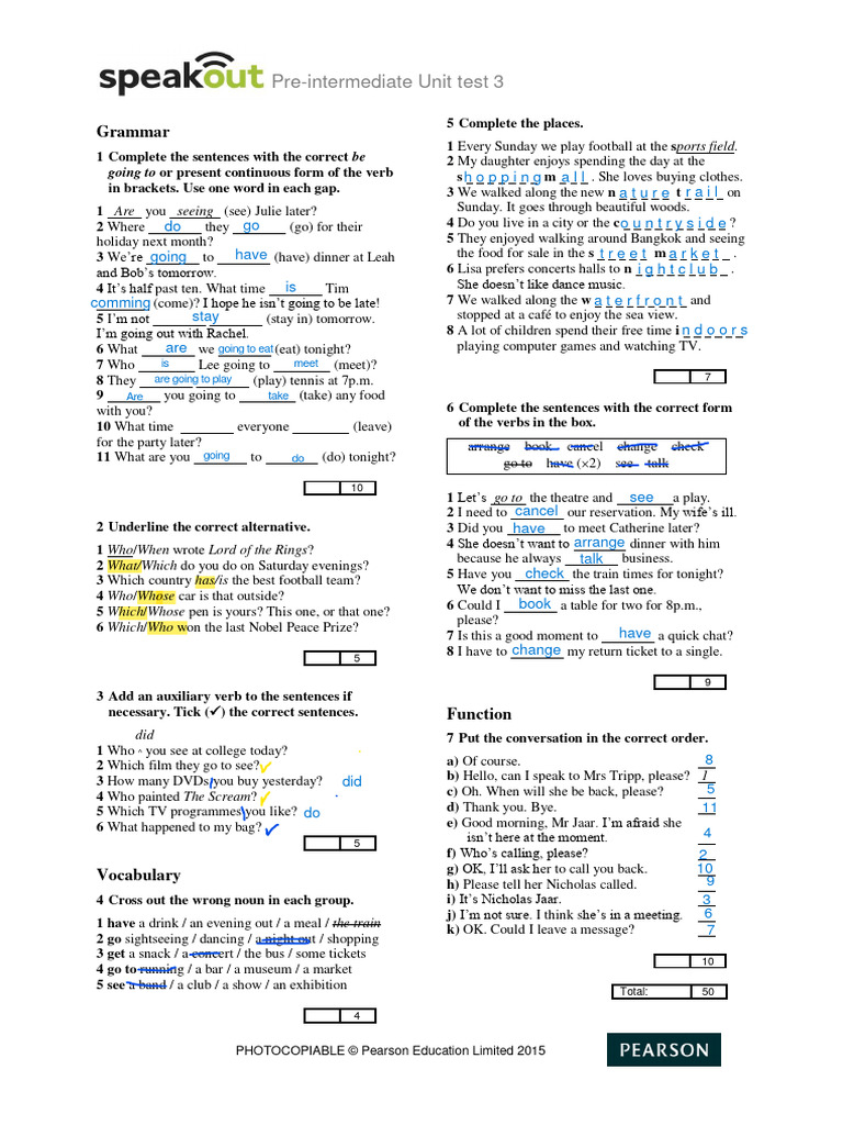 Unit 3 Preintermediate October 2023 | PDF | Languages | Foreign Language Studies
