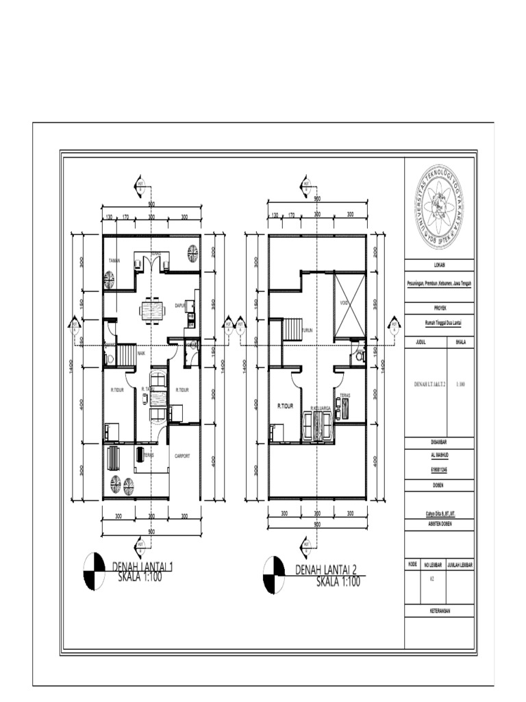 Denah Lt And Lt 2 Model Pdf 4130