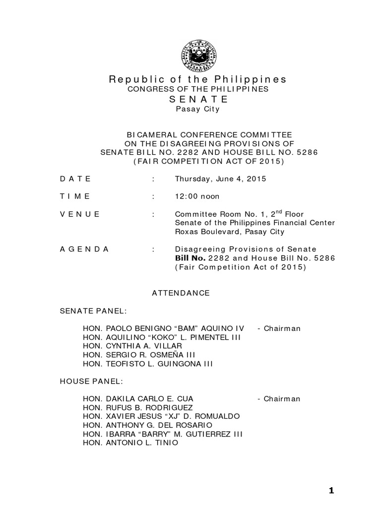 Bicam Day 2 | PDF | United States Senate | United States House Of ...