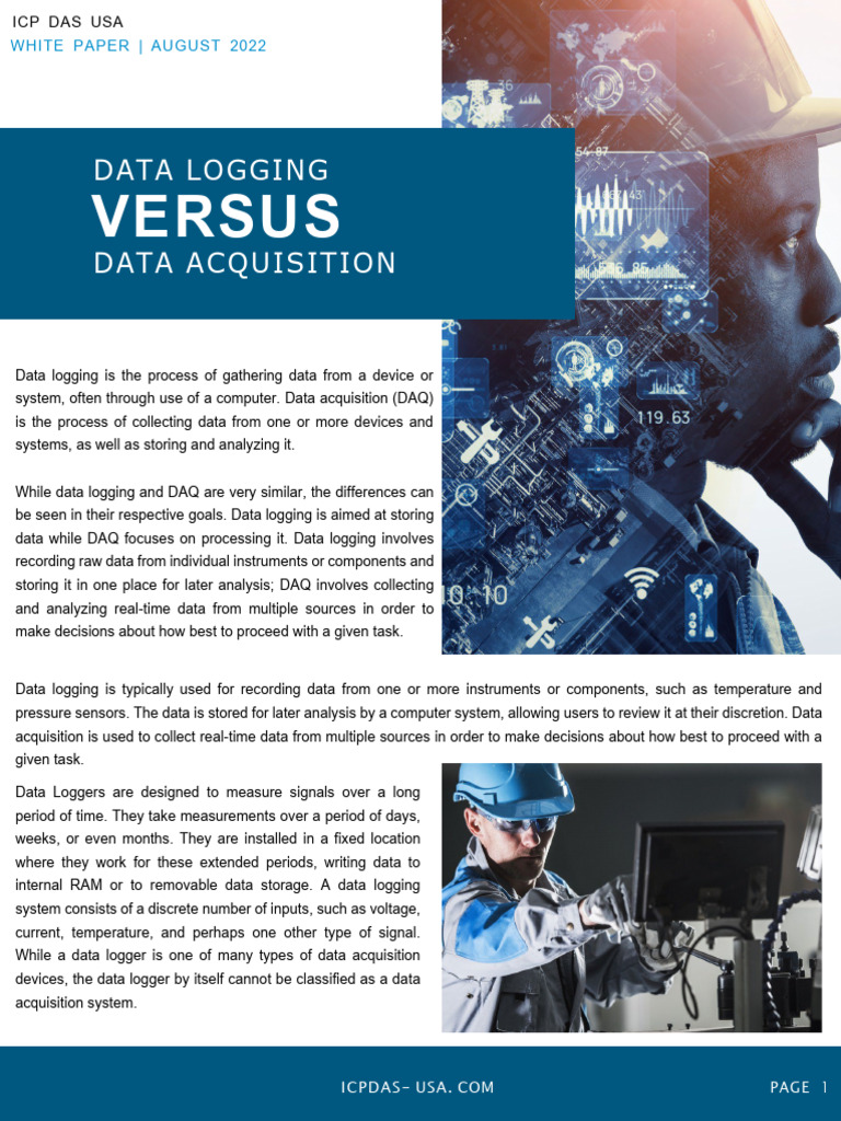 Data Logging Vs Data Acquisition | PDF | Data Acquisition | Data