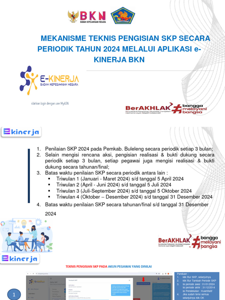 Materi Pengisian Skp 2024 E Kinerja Bkn Pdf