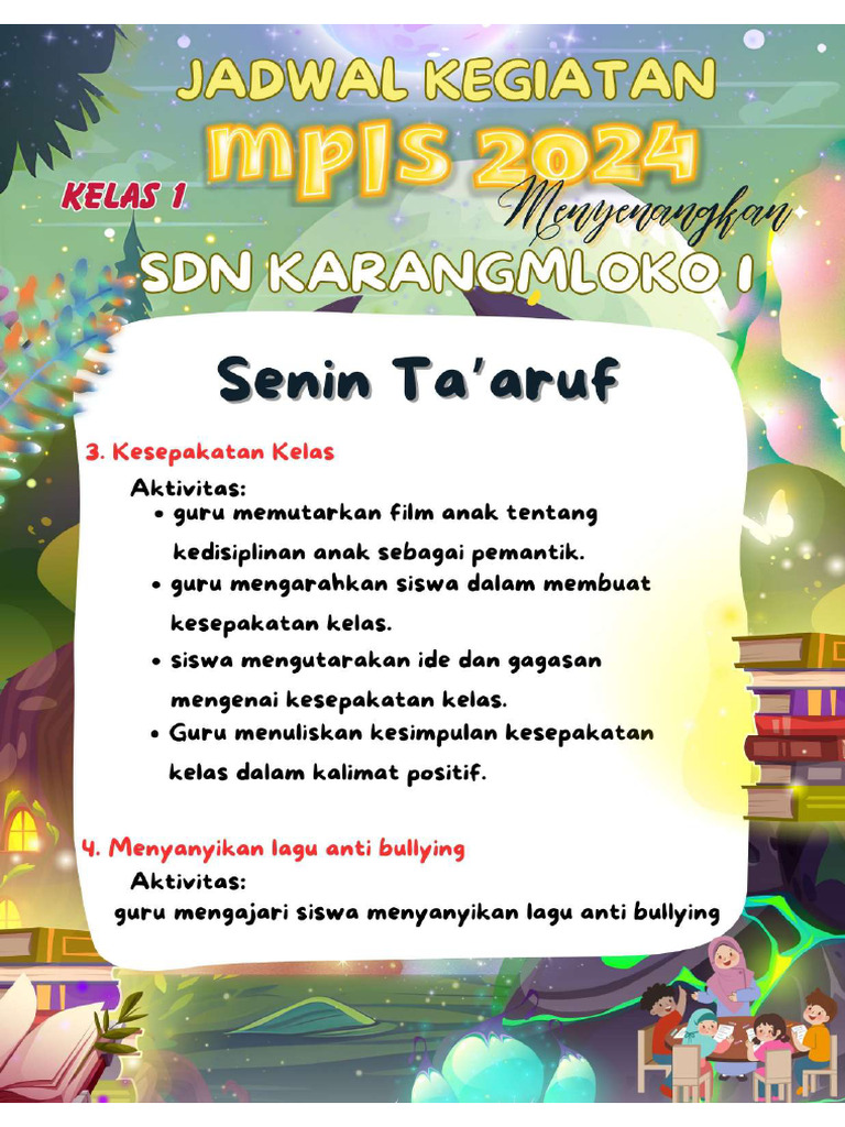 Kegiatan MPLS Kelas 1 | PDF