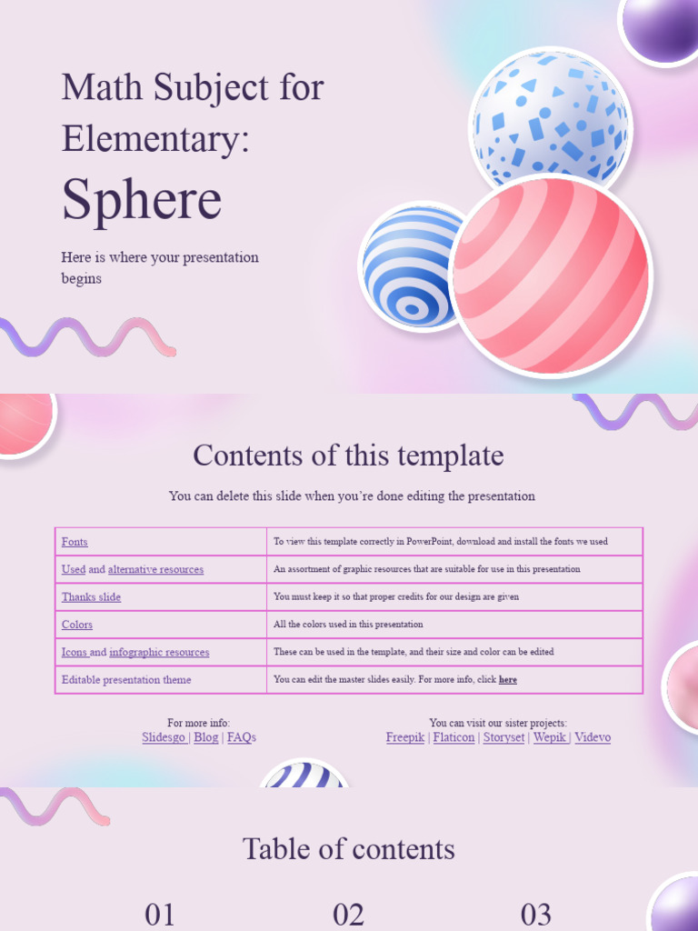 Math Subject For Elementary Sphere by Slidesgo | PDF | Planets | Mercury (Planet)