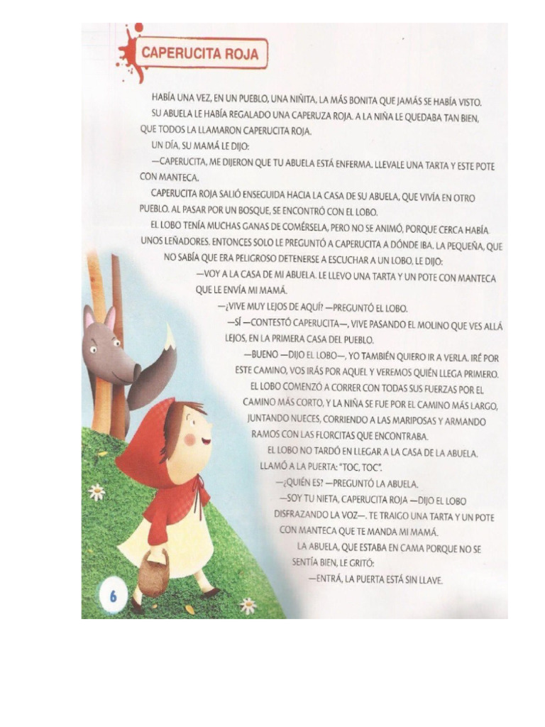 Cuento Caperucita Roja | PDF