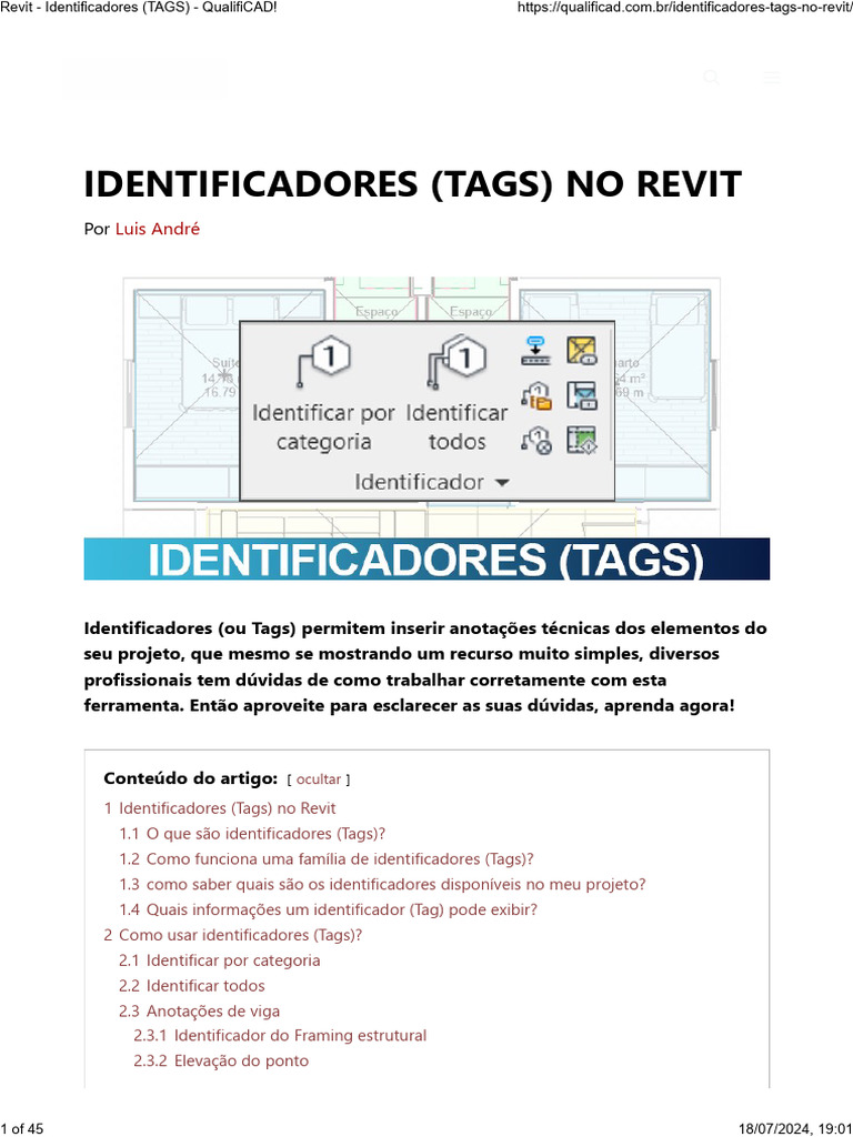 Tags No Revit | PDF | Janela (informática) | Informação