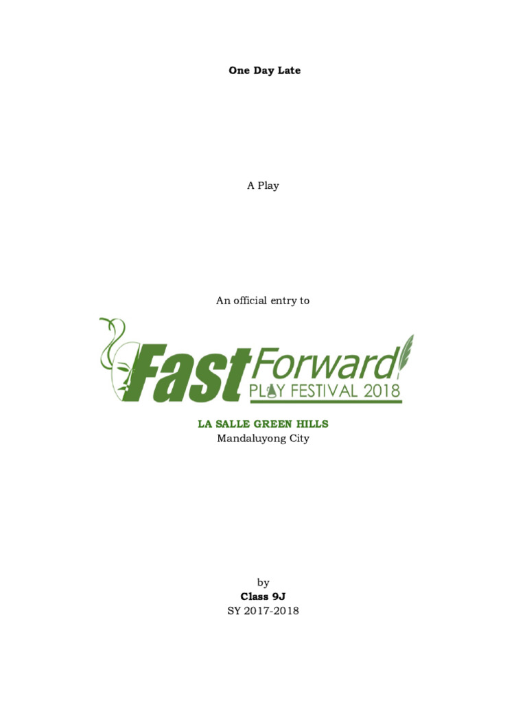 One-Act Play Model Script - 2017 | PDF