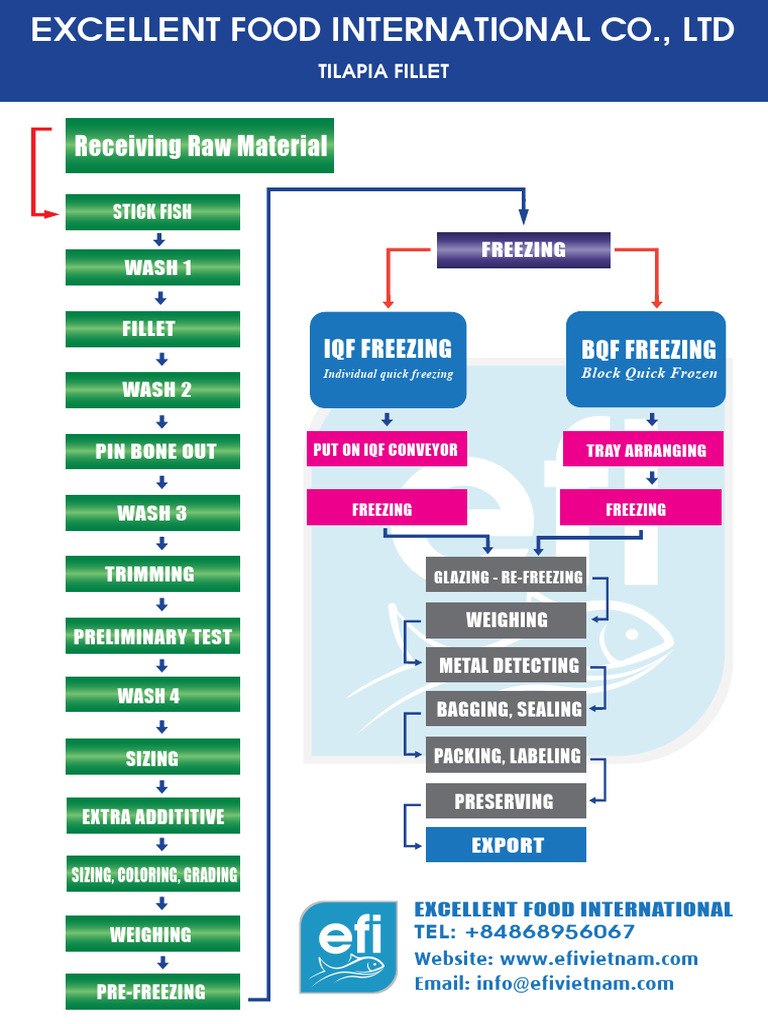 Tilapia Fillet Israel - Flow Chart | PDF | Food Industry