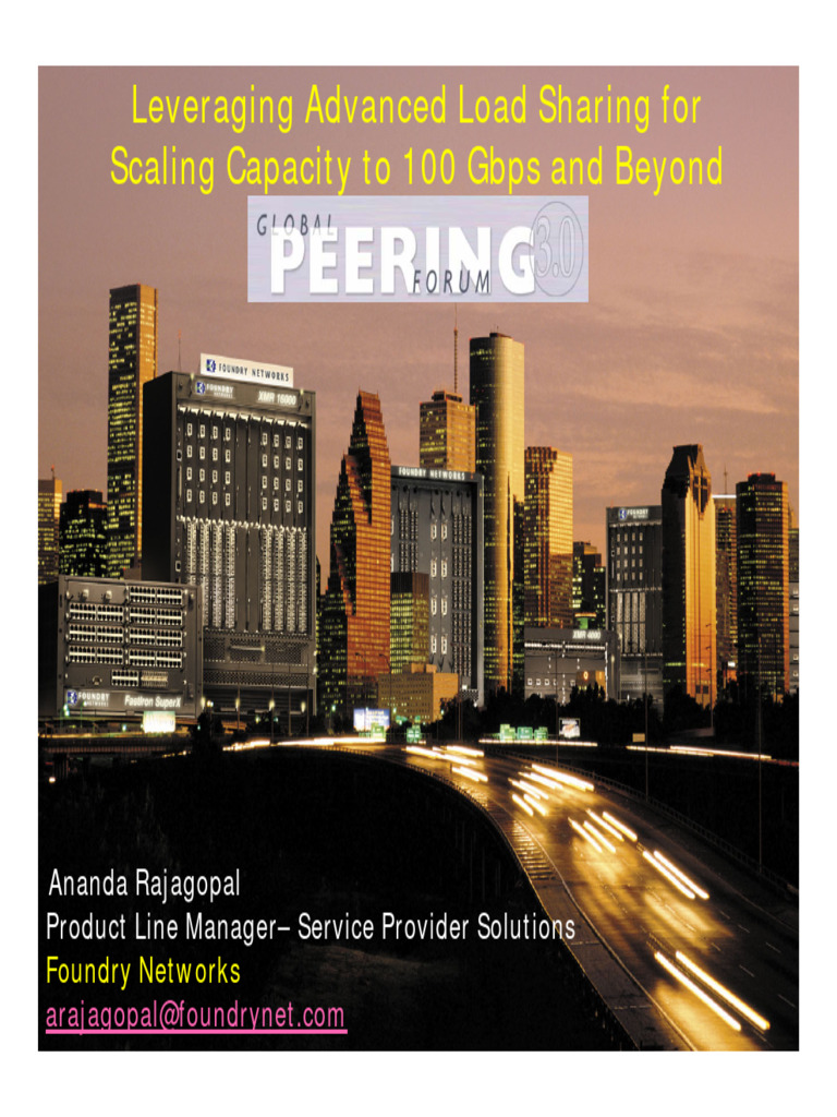 Foundry Networks - Load Sharing GPF 3.0 | PDF | Internet Protocols ...