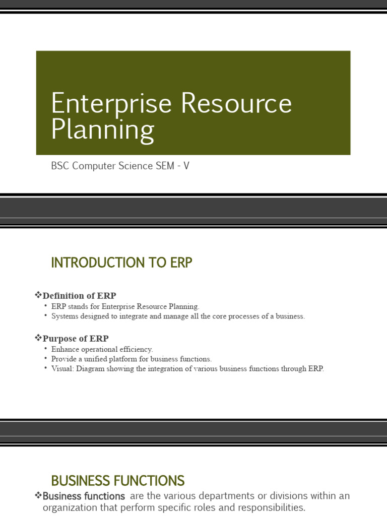 Enterprise Resource Planning | PDF | Enterprise Resource Planning | Business Process