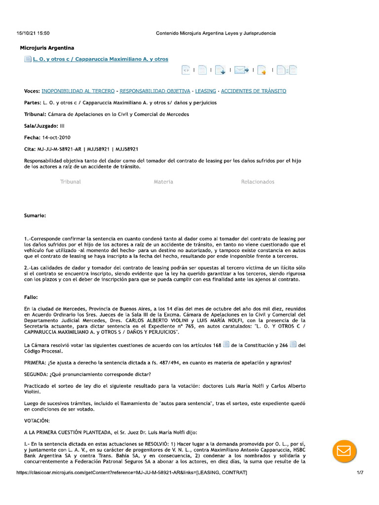 7) Fallo Leasing | PDF