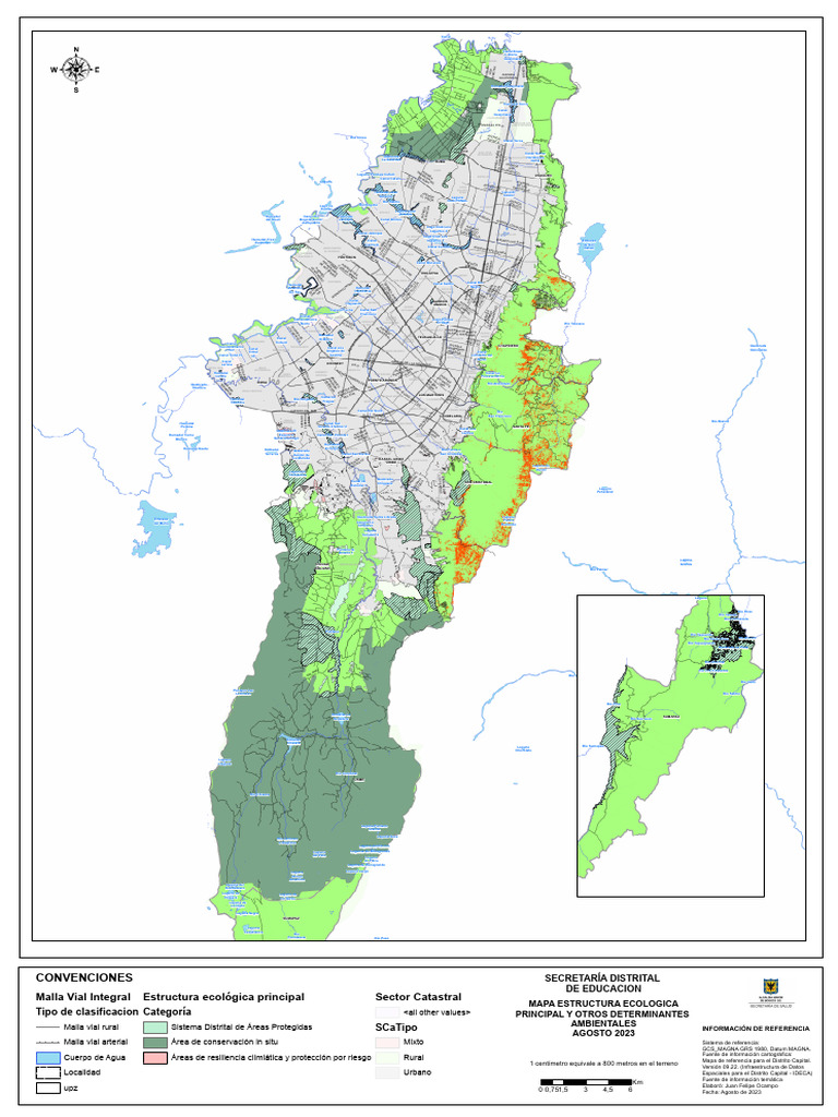 Mapa Estructura Ecológica Bogotá 2023 | PDF