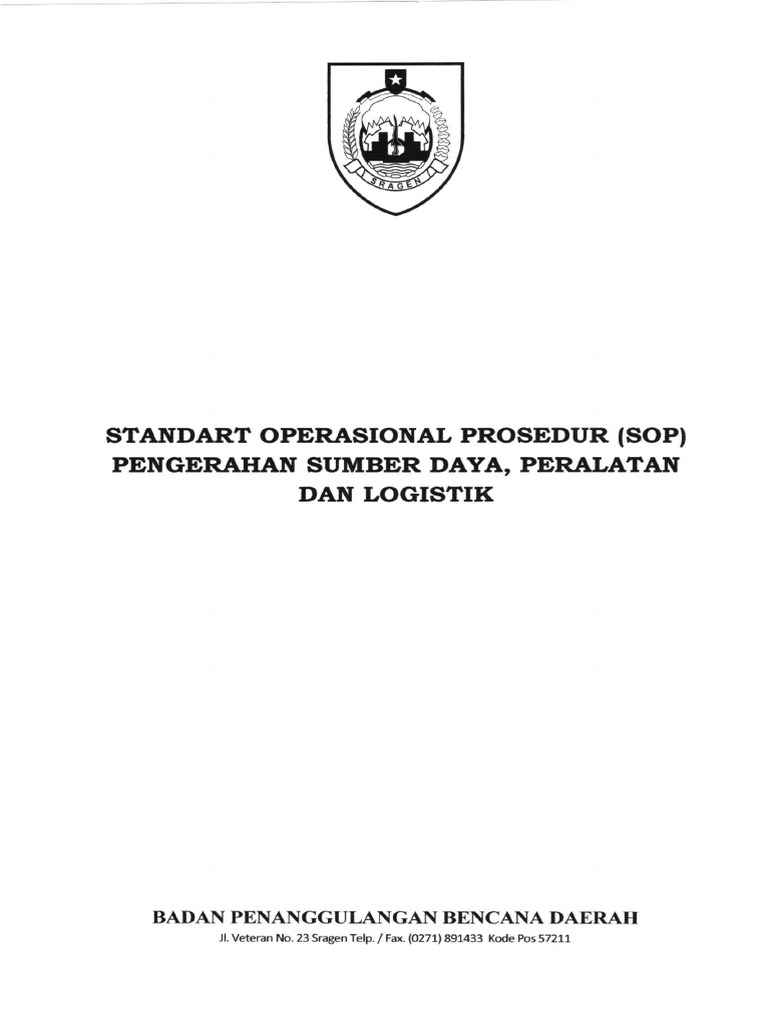 Sop Peralatan Logistik | PDF