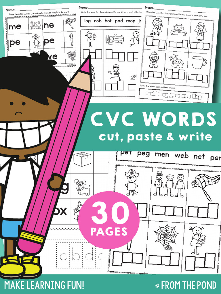 CVC Words Worksheets and Print Able Activities | PDF | Written ...