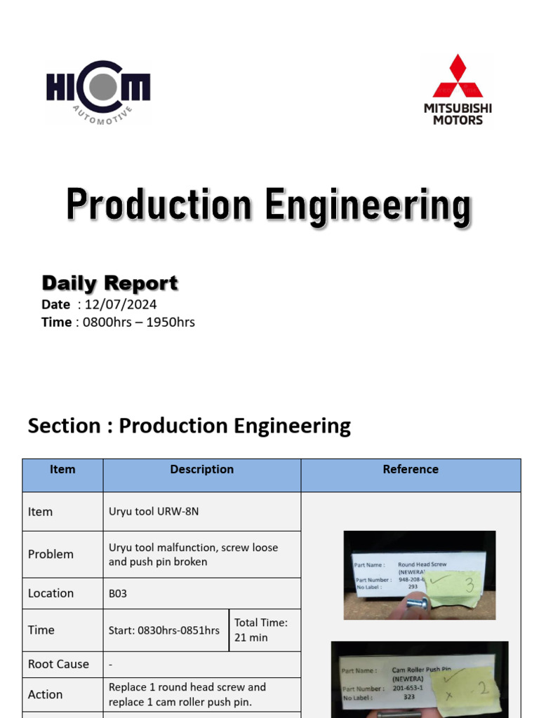 P.E Daily Report 12.07.2024 | PDF | Technology & Engineering