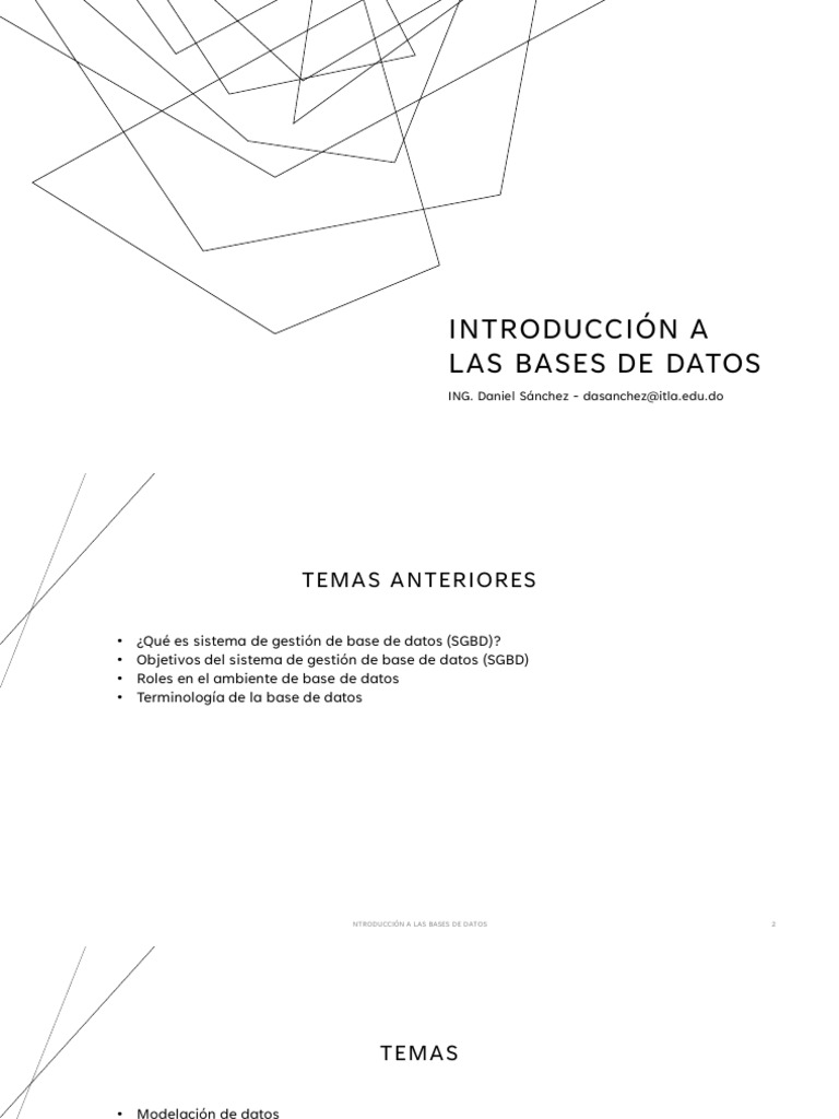 Introducción a Modelos de Datos | PDF | Bases de datos | Informática