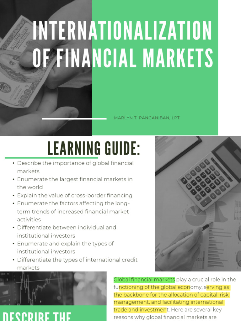 Global Financial Markets Overview | PDF | Investing | Financial Markets