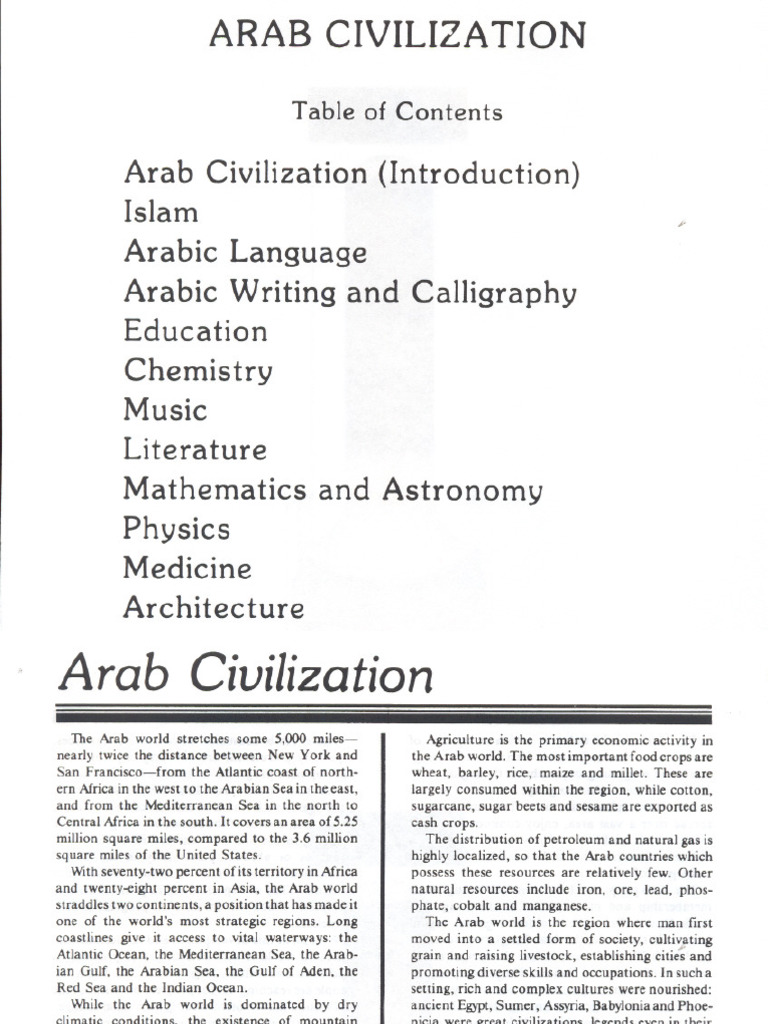 Arab Civilization | PDF