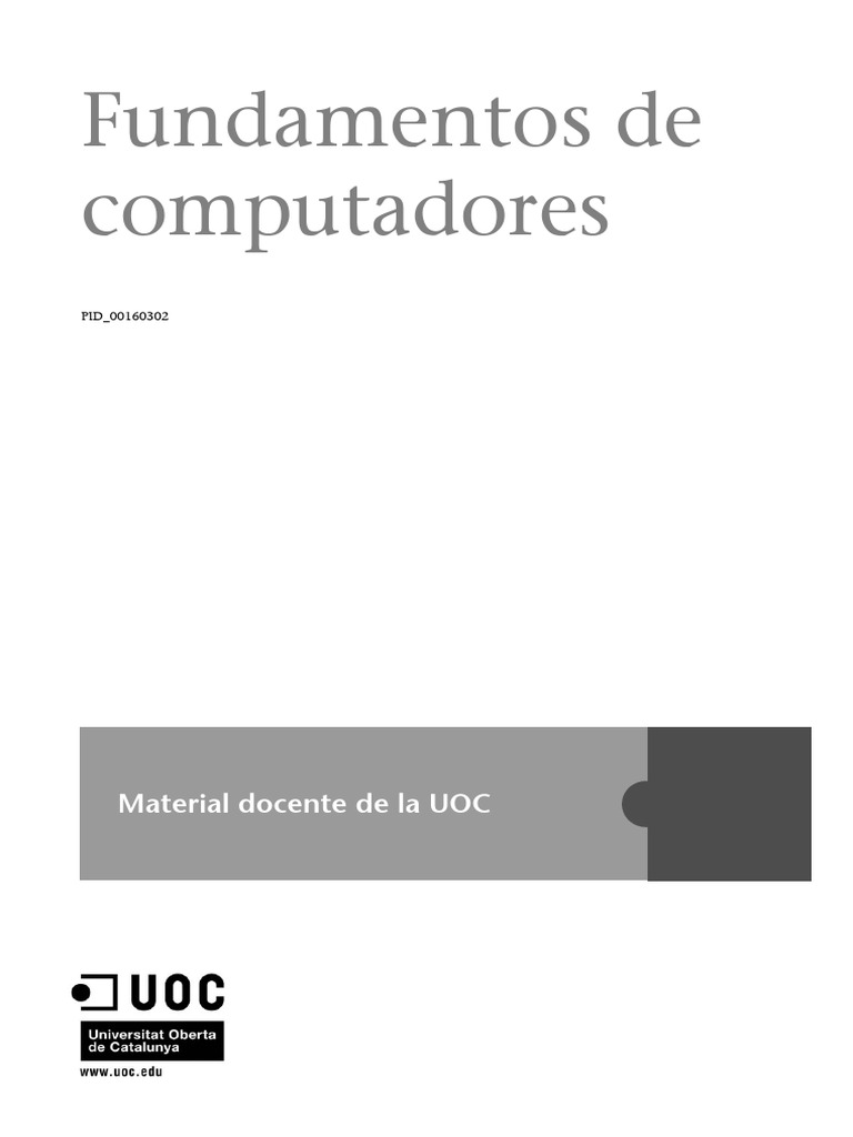 Fundamentos de Computadores UOC | PDF | Informática | Ciencias de la ...