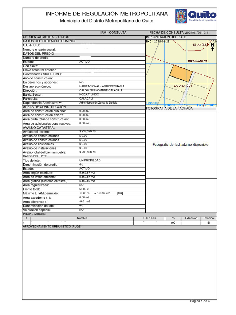 IRM Calacalí 2024 | PDF
