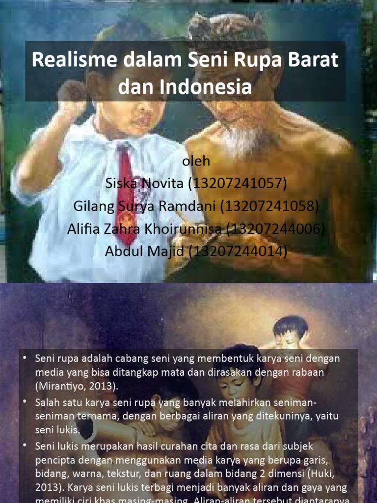 Realisme Dalam Seni Rupa Barat Dan Indonesia FIX | PDF | Sejarah