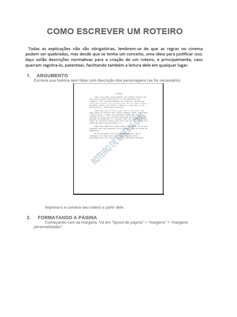 Como Escrever Um Roteiro | PDF | Roteiro