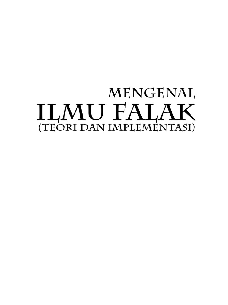 Mengenal Ilmu Falak | PDF | Ilmu Sosial