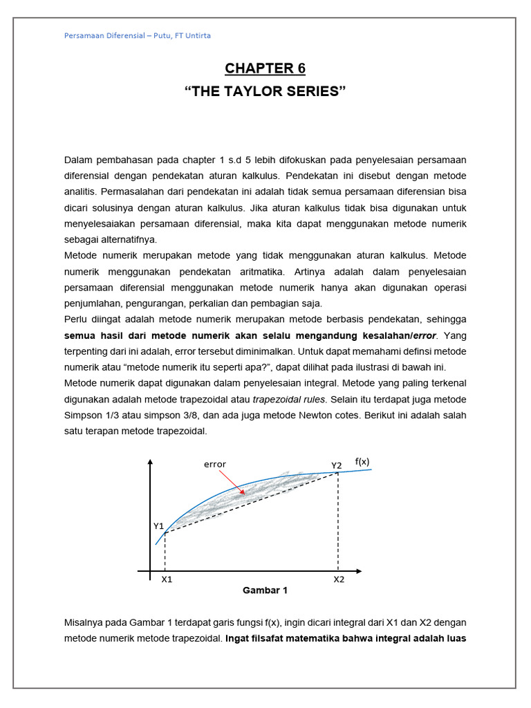 Persamaan Diferensial - The Taylor Series | PDF