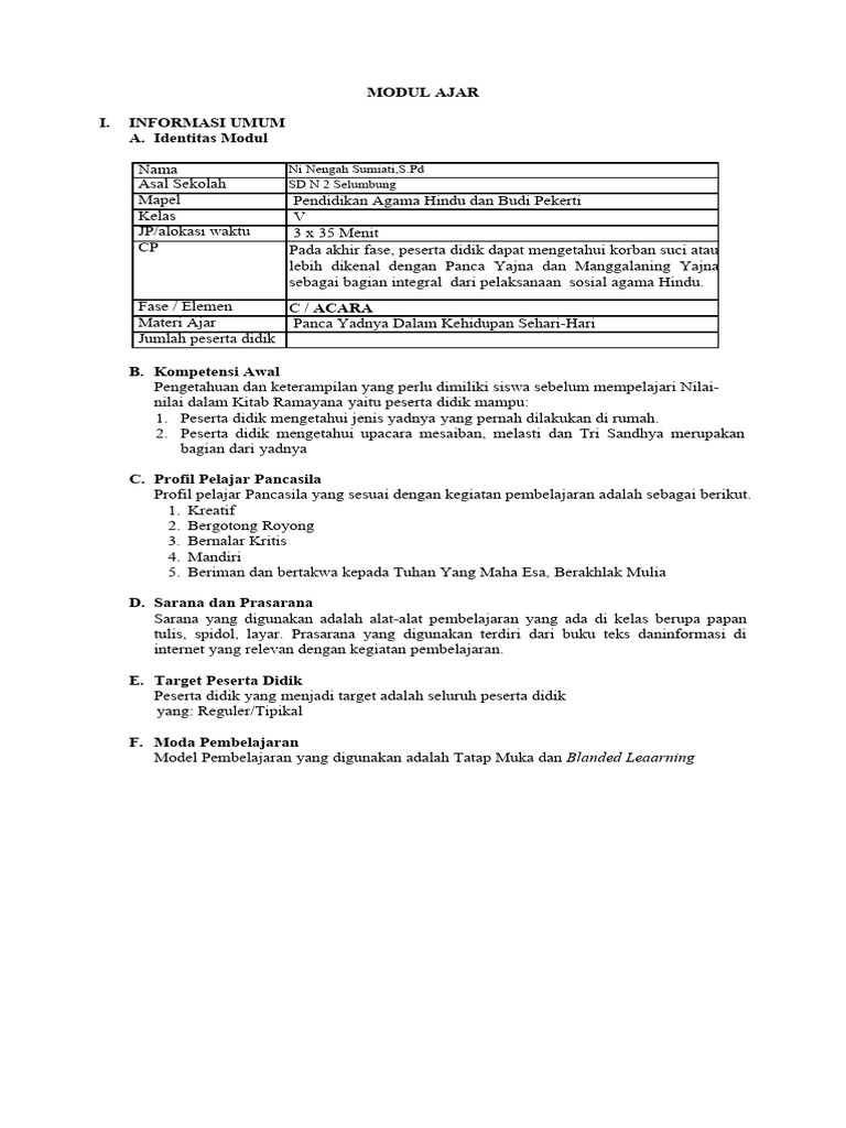 Modul Ajar Bu Sumiati | PDF | Karier & Perkembangan