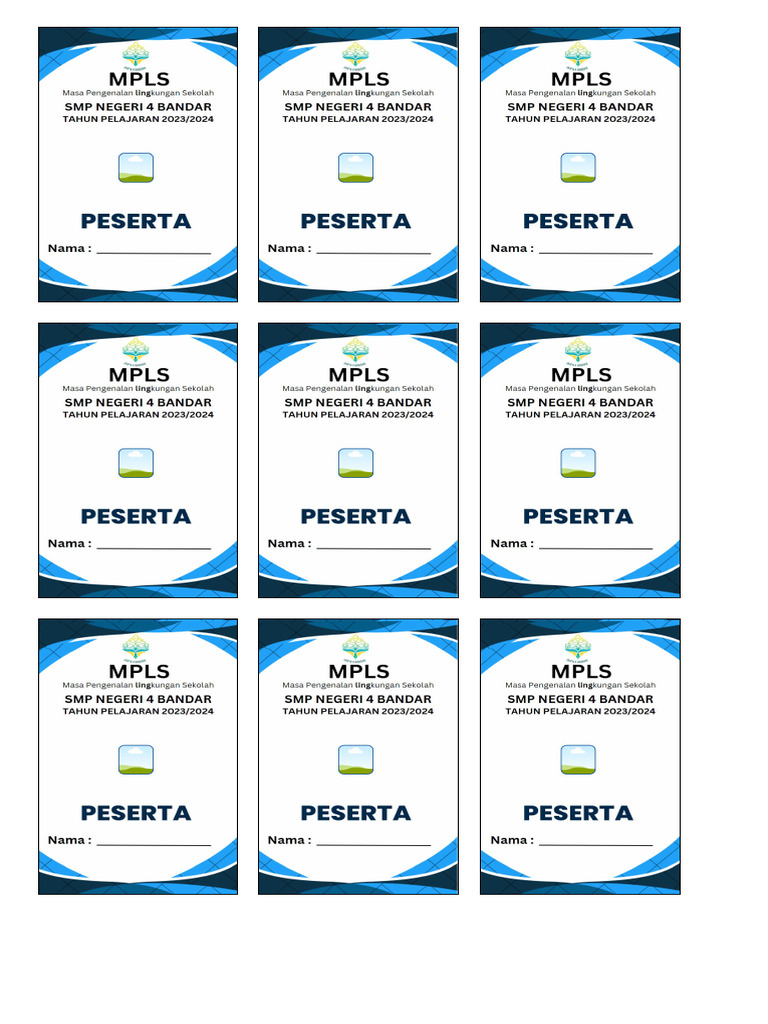 Kartu Peserta MPLS | PDF