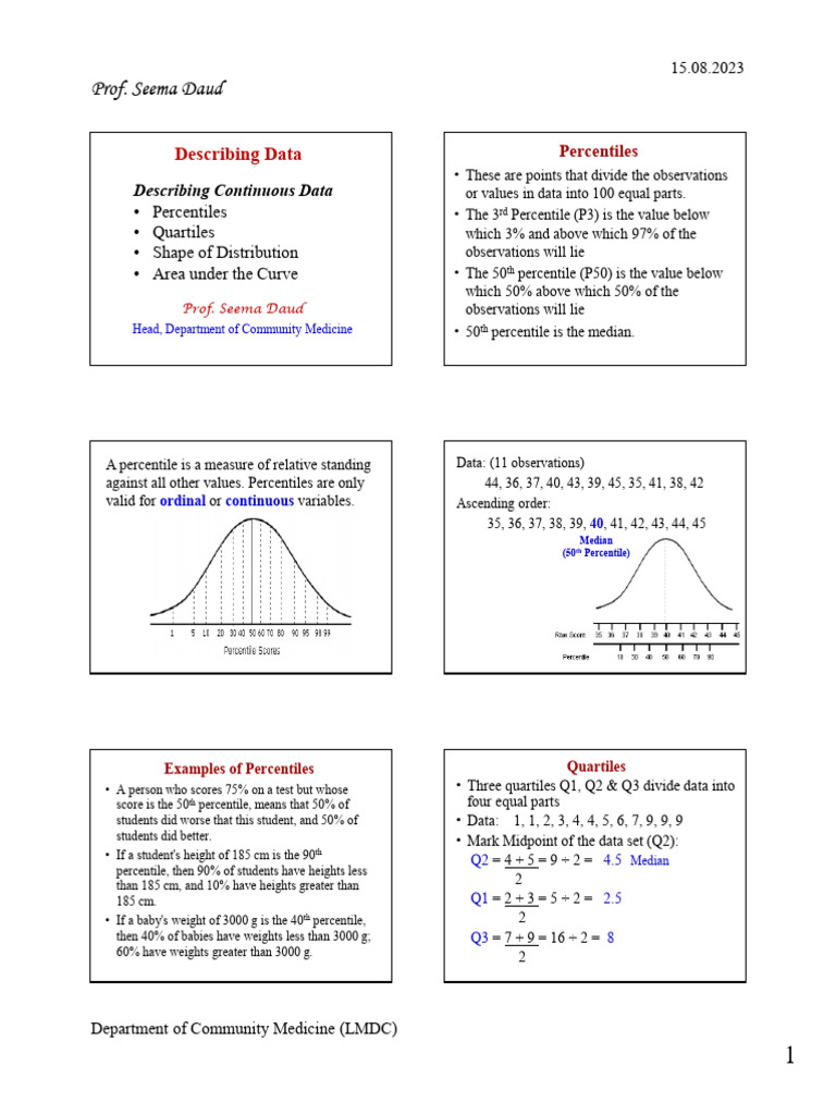 Biostat 4&5 | PDF | Percentile