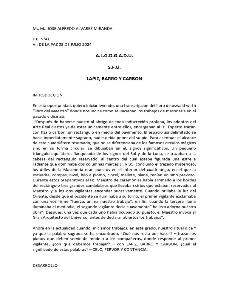 Significado de Lápiz en Masonería | PDF | Justicia | Crimen y violencia