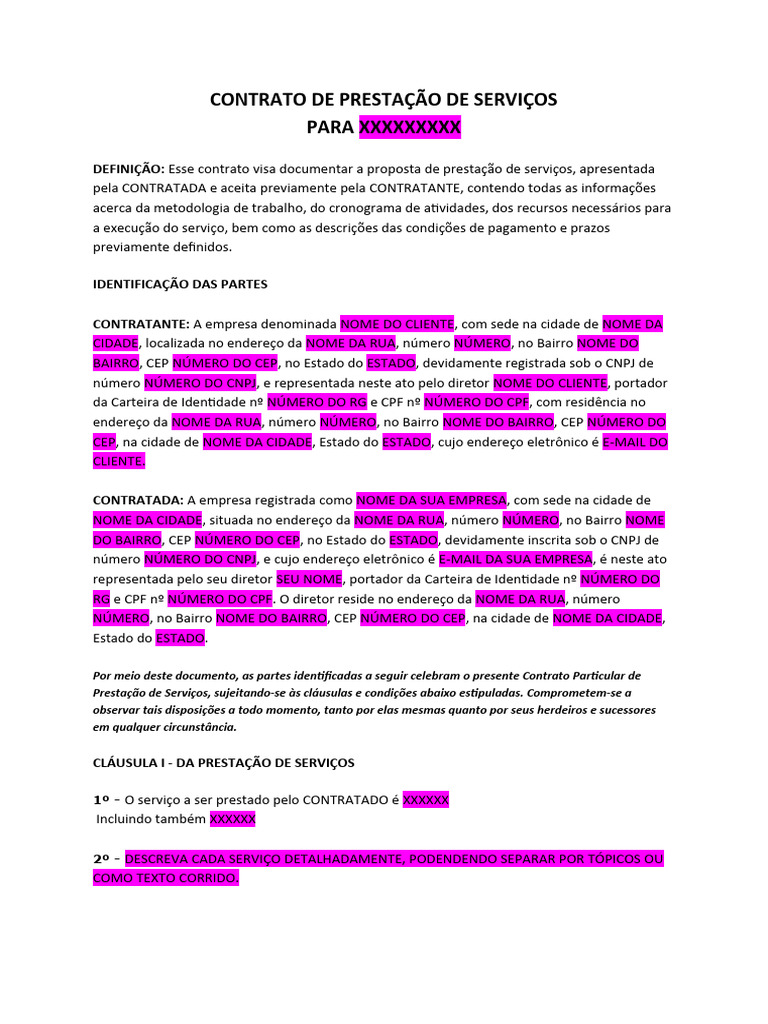 CONTRATO - GENÉRICO | PDF