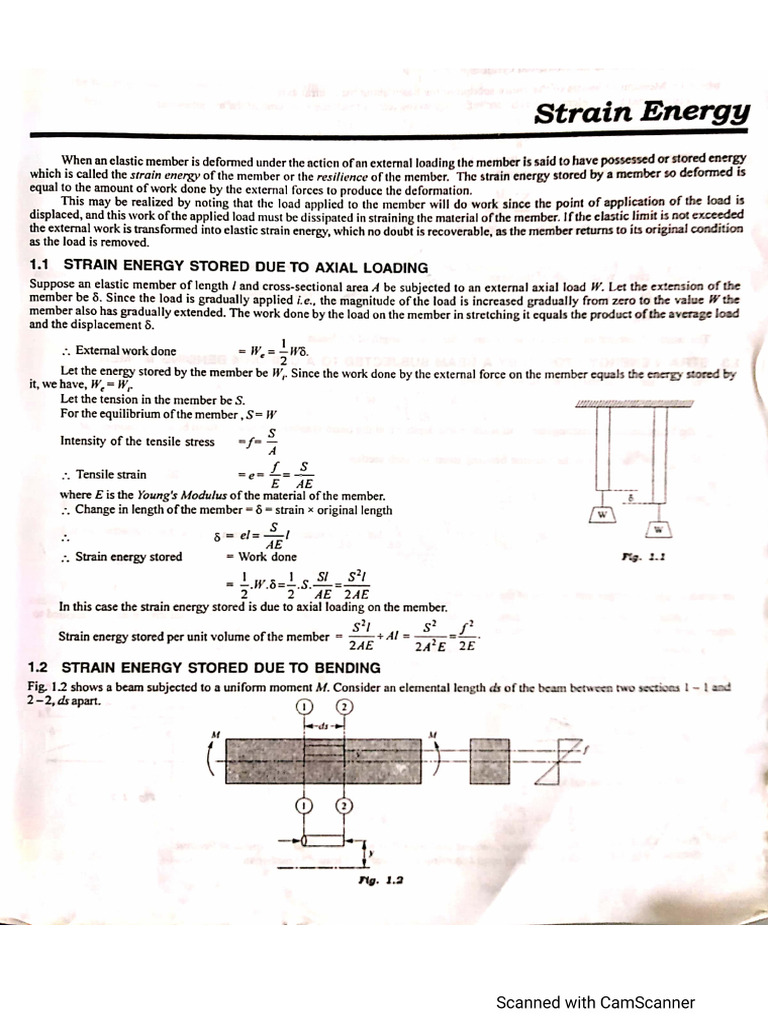 Strain Energy | PDF