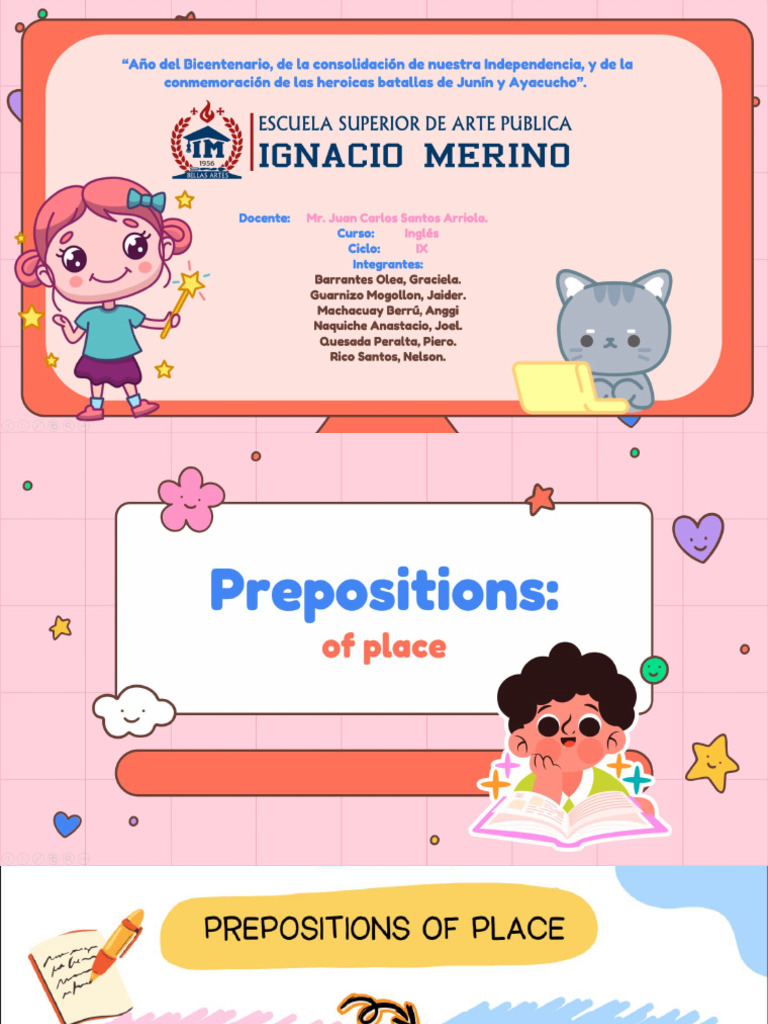 Preposition of Place | PDF