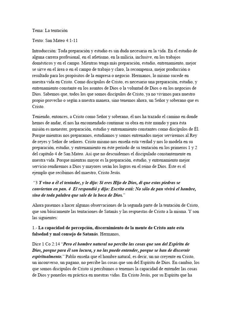 Tentación 4 | PDF | Cristo (título) | Jesús