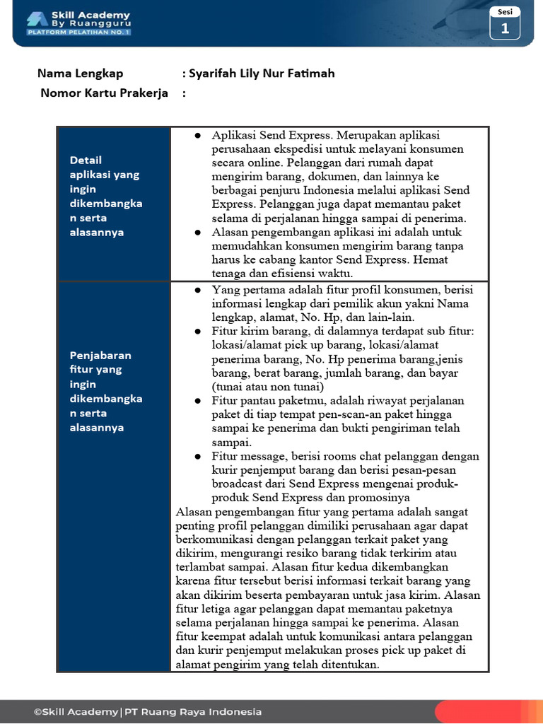 TPM 1 (Syarifah Lily Nur Fatimah) | PDF