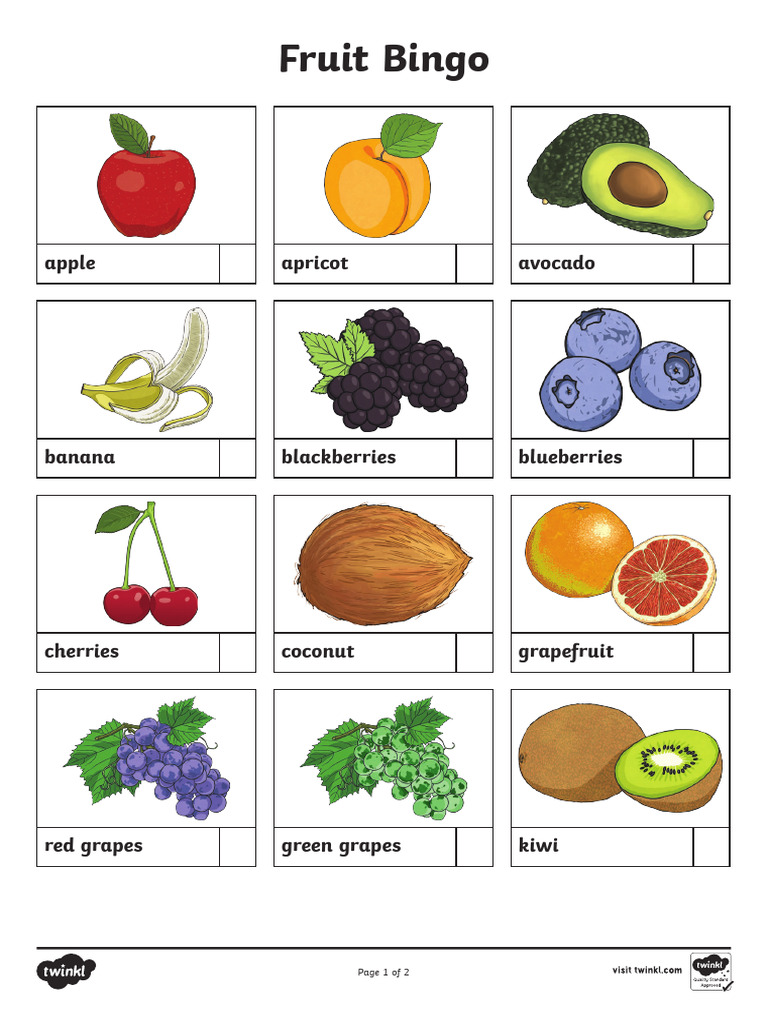 Fruit Checklist | PDF